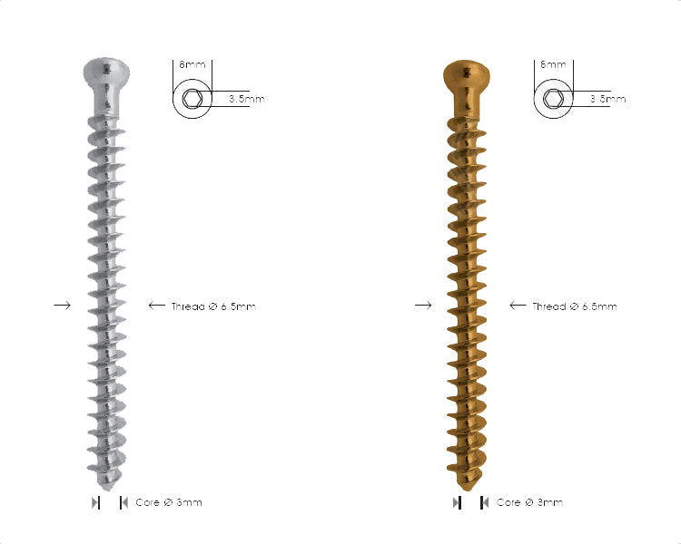 Cancellous Bone Screw Ø 6.5mm, Full Thread | Orthopedic Instruments ...