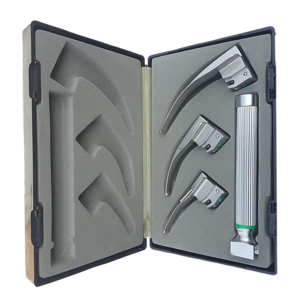 Fiber Optic Macintosh Laryngoscope Set 4 Blades | Surgical Instruments ...