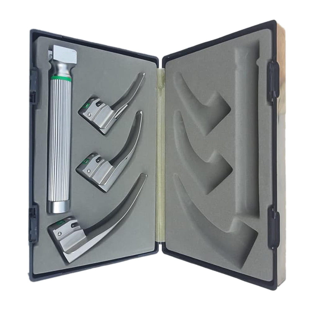Fiber Optic Macintosh Laryngoscope Set 4 Blades | Surgical Instruments ...