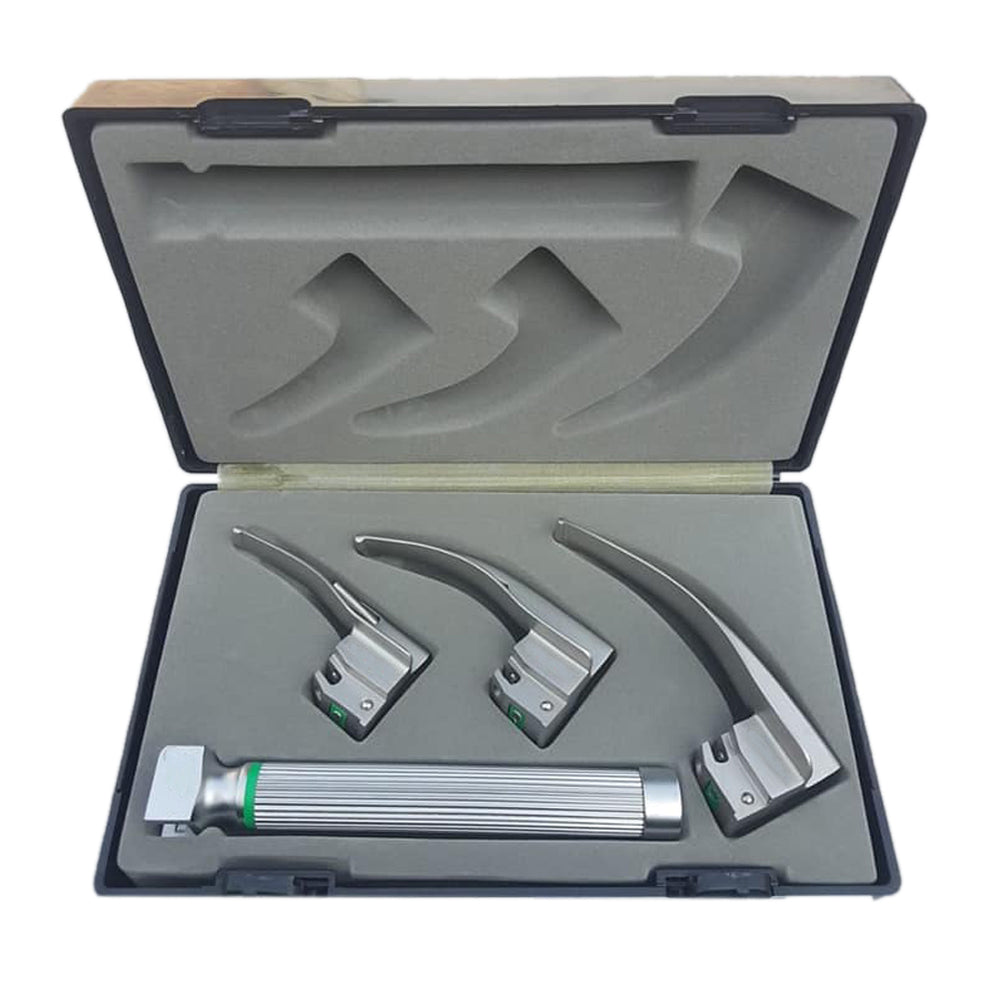Fiber Optic Macintosh Laryngoscope Set 4 Blades | Surgical Instruments ...