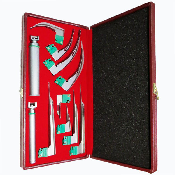 Laryngoscope Set 10 Pieces Fiber Optic | Surgical Instruments – PEAK ...